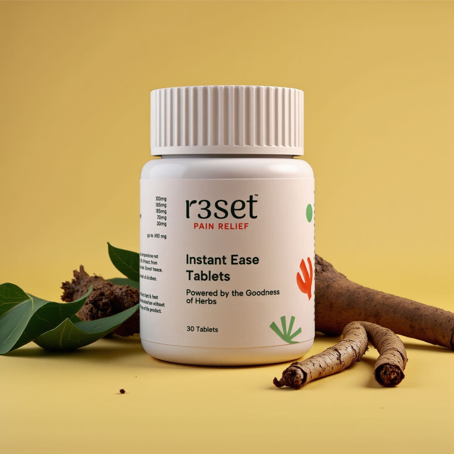 Instant Pain Relief Tablets | Herbal Pain Killer | Reset